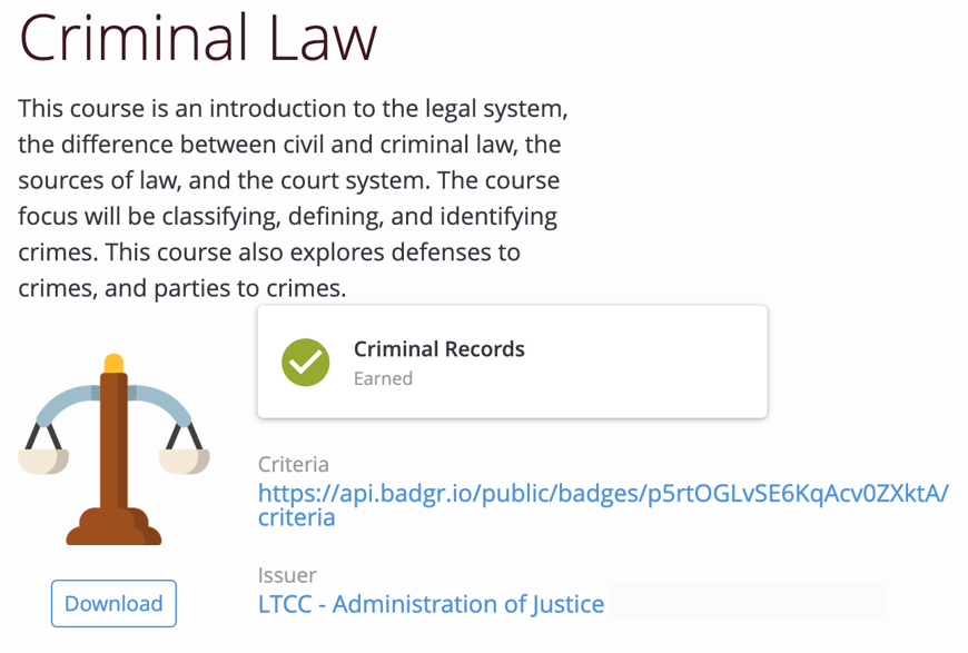 Students using Badgr and Badgr Pathways in a Canvas course